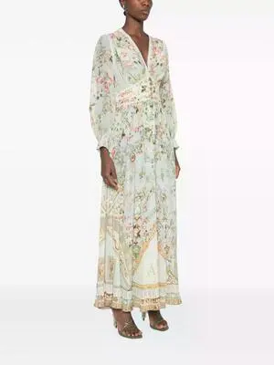 Camilla Floral Print V-neck Maxi Dress