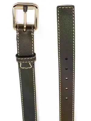 Chloé M Buckle Leather Belt