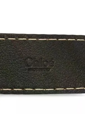 Chloé M Buckle Leather Belt