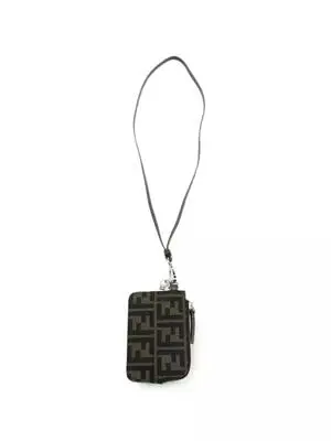 Fendi Ff Motif Lanyard Cardholder - Black