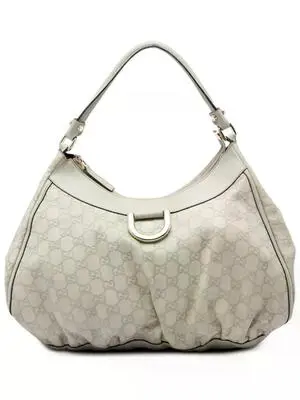 Gucci 2016-2026 Guccissima Abbey D Ring Shoulder Bag - White