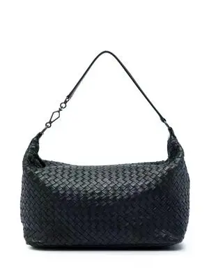 Bottega Veneta 2012-2026 Nappa Intrecciato Shoulder Bag - Black