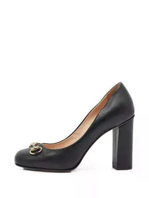 Gucci Horsebit Block-heel Pumps - Black