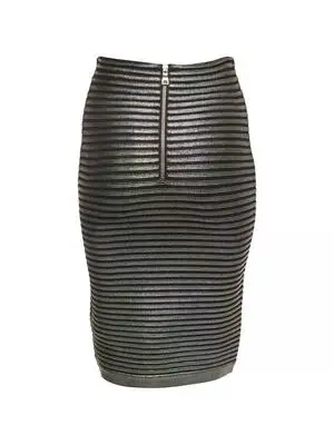 Balmain Horizontal Stripe Midi Skirt