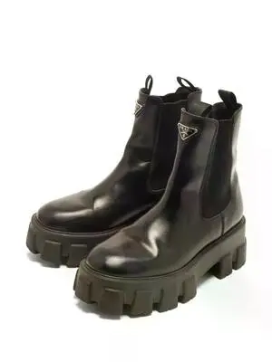 Prada Monolith Combat Ankle Boots