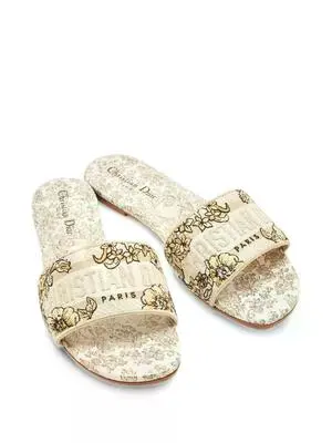 Dior Dway Millefiori Embroidered Slides