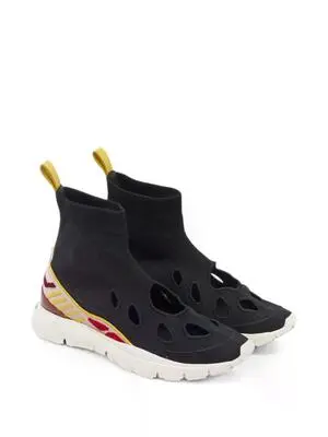 Valentino Garavani Heroes Tribe Cutout Sneakers - Black