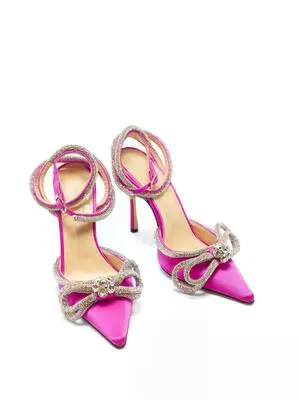 Mach & Mach Crystal Embellished Bow Pumps