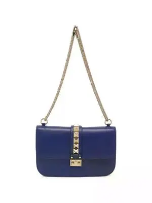 Valentino Garavani Medium Rockstud Glam Lock Tote Bag - Blue
