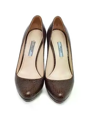 Prada Croc-embossed Pumps