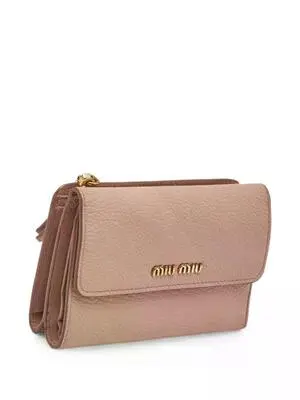 Miu Miu Logo-plaque Trifold Wallet
