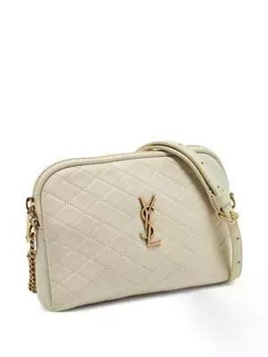 Saint Laurent Gaby Quilted Clutch Bag - Neutrals