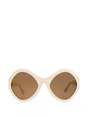 Valentino Garavani Vlogo Round-frame Oversized Sunglasses