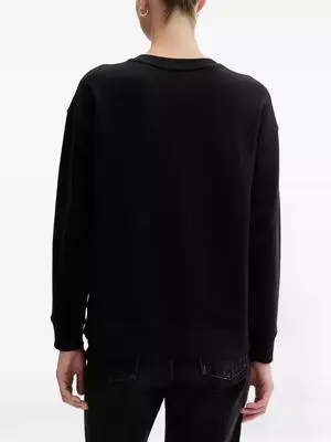 Dkny Logo-embroidered Crew-neck Sweater