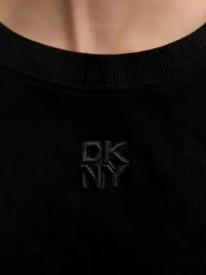 Dkny Logo-embroidered Crew-neck Sweater