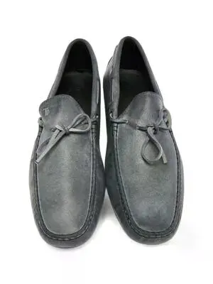 TOD'S Gommino Suede Driver Loafers - Grey