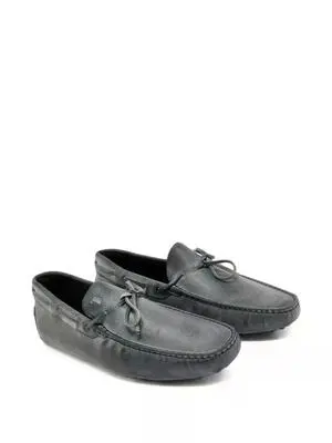 TOD'S Gommino Suede Driver Loafers - Grey