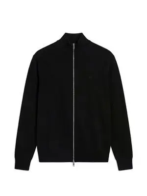 Calvin Klein Zip-up High-neck Cardigan - Black