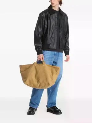 Calvin Klein Shearling-collar Faux-leather Bomber Jacket