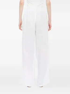 JAMES PERSE Drawstring Linen Trousers - White