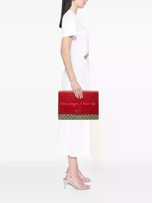 Gucci 2000-2015 Gg Supreme No Longer Not Yet Clutch Bag - Neutrals
