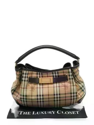 Burberry Willenmore Haymarket Check Handbag - Neutrals