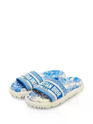 Dior Toile De Jouy Embroidered Sandals