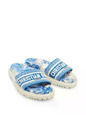 Dior Toile De Jouy Embroidered Sandals