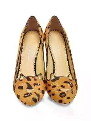 CHARLOTTE OLYMPIA Kitty Hyena-print Heeled Pumps