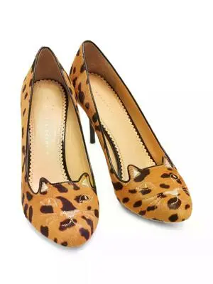 CHARLOTTE OLYMPIA Kitty Hyena-print Heeled Pumps