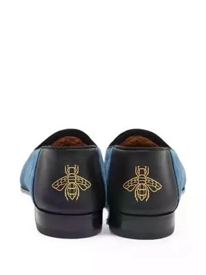 Gucci X New York Yankees Almond-toe Loafers - Blue