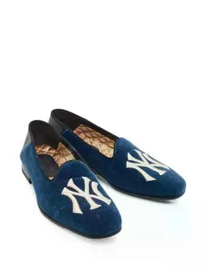 Gucci X New York Yankees Almond-toe Loafers