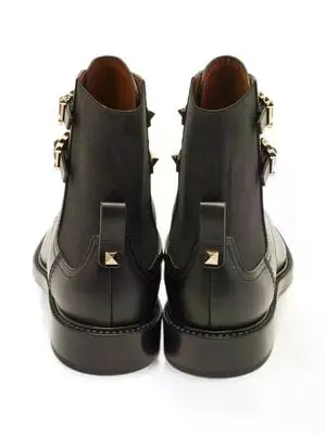 Valentino Garavani Rockstud Buckle Ankle Boots