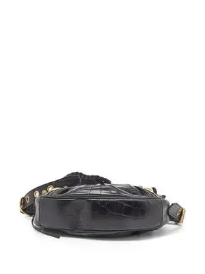 Balenciaga 2010 Le Cagole Croc-embossed Shoulder Bag