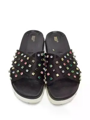 Valentino Garavani Embellished Criss-cross Platform Sandals