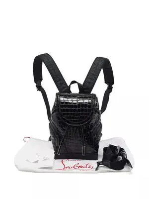 CHRISTIAN LOUBOUTIN Small Explorafunk Crocodile-effect Backpack