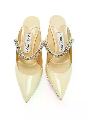 JIMMY CHOO Bing Crystal-embellished Heeled Mules
