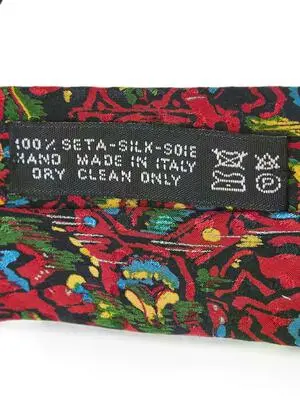 Brioni Graphic-motif Silk Tie - Red