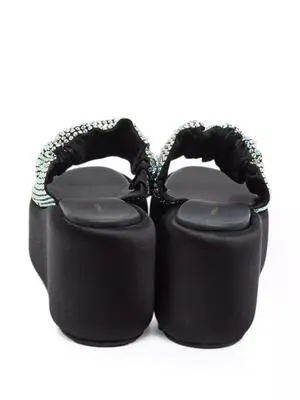 LE SILLA Crystal-embellished Wedge Sandals