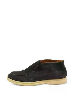 Loro Piana Suede Ankle Boots - Black