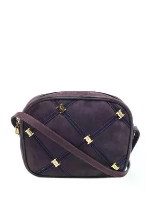 FERRAGAMO Quilted Studded Crossbody Bag - Purple