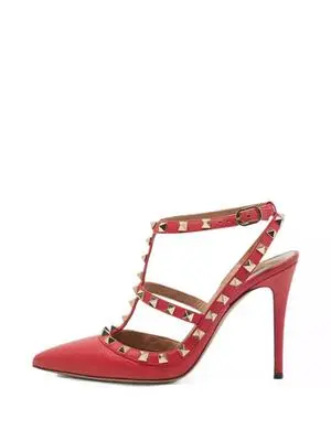 Valentino Garavani Rockstud Pointed-toe Pumps - Red