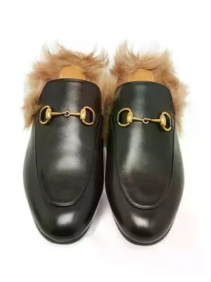 Gucci Princetown Horsebit Flat Mules - Black