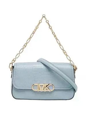 Michael Kors Medium Parker Crocodile-embossed Two-way Handbag - Blue