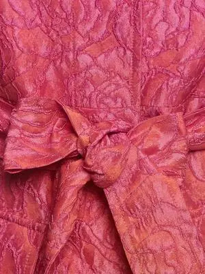 Alice + Olivia Floral Jacquard Belted Trench Coat - Pink