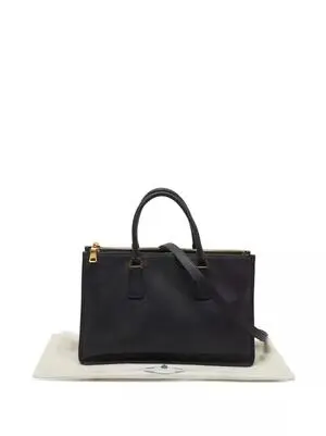 Prada Logo Plaque Double Zip Handbag