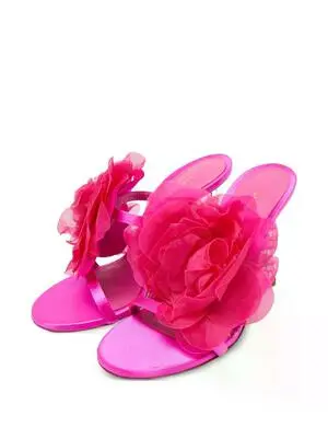 LE SILLA Rose Appliqué High Heel Sandals - Pink