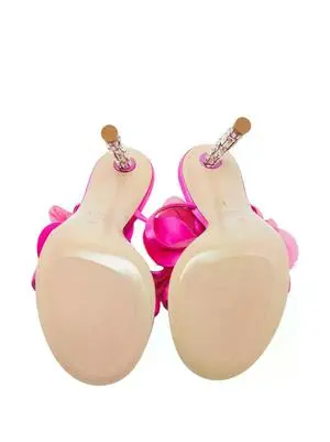 LE SILLA Rose Appliqué High Heel Sandals - Pink