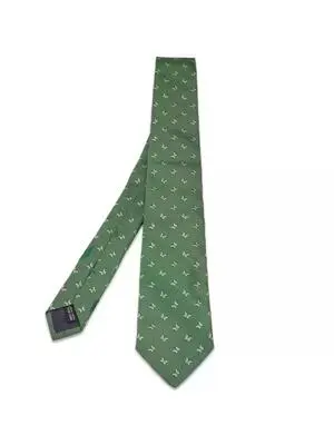 FERRAGAMO Ferragamo Butterfly Jacquard Neck Tie Green