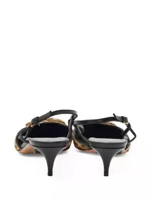 Valentino Garavani Vlogo Leopard-print Slingback Sandals